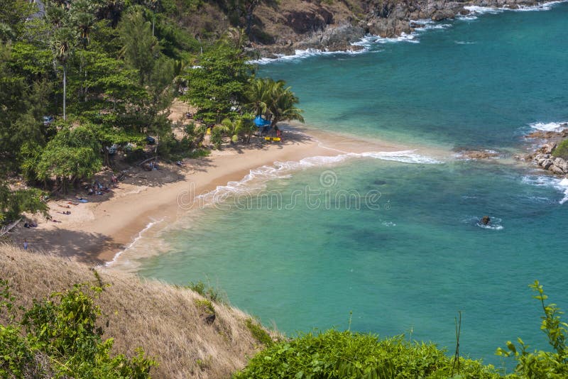 Beautiful Beach Shot from the Hill Stock Photo - Image of scenic ...