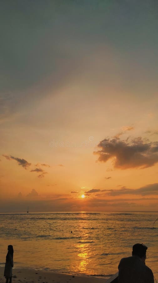 Beautiful beach sunsets stock image. Image of wave, dawn - 264624575