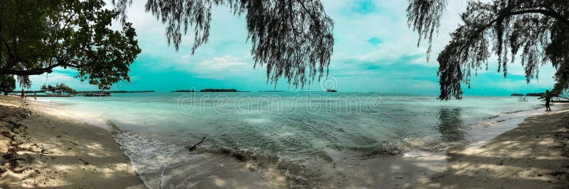 Beautiful beach editorial photo. Image of island, jakarta - 201718996