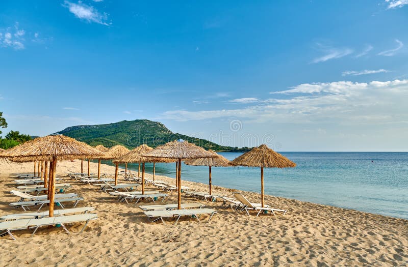 Beautiful Beach in Toroni, Greece Stock Image - Image of vacation ...