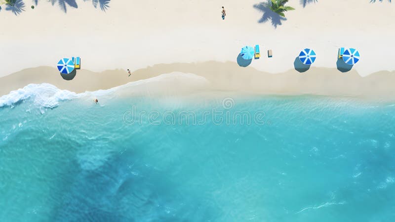 Beautiful Beach and Tropical Sea. Neural Network AI Generated Stock ...