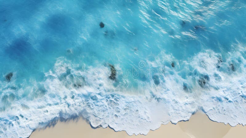 Beautiful Beach and Tropical Sea. Neural Network AI Generated Stock ...