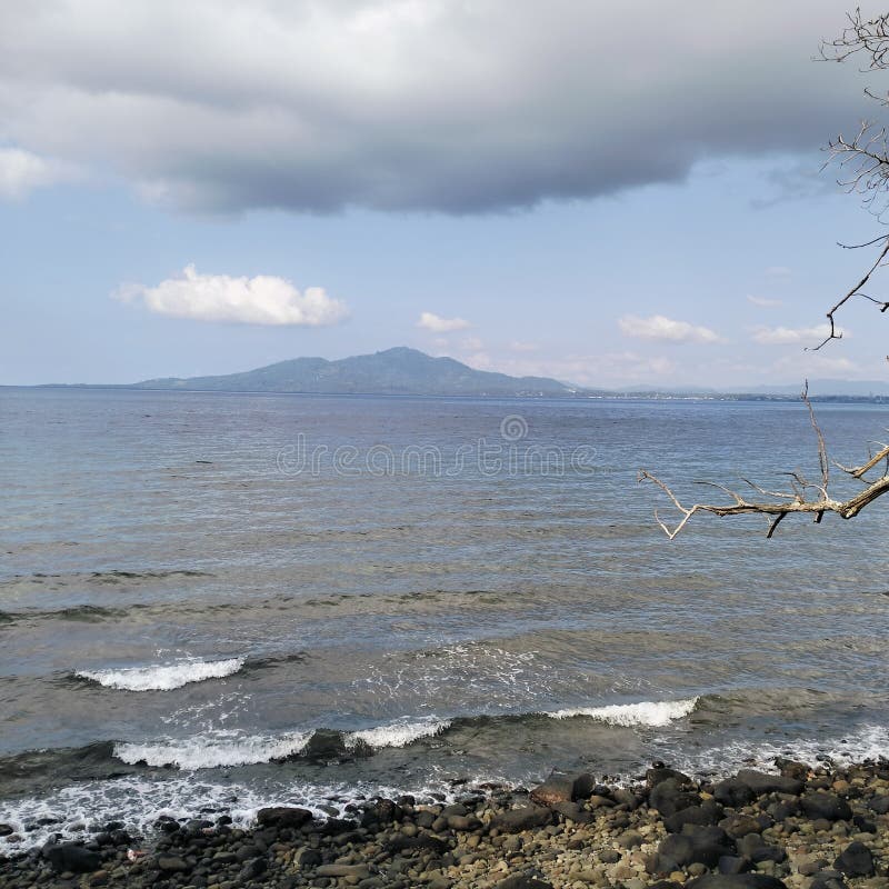 The Beautiful Beach View Looks Like a View? Stock Photo - Image of like ...