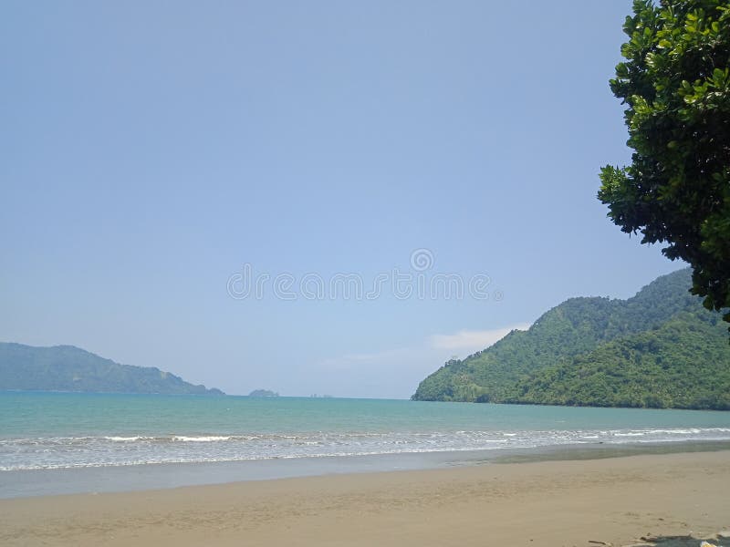 Beautiful Beach View with Some Island Arround Stock Photo - Image of ...