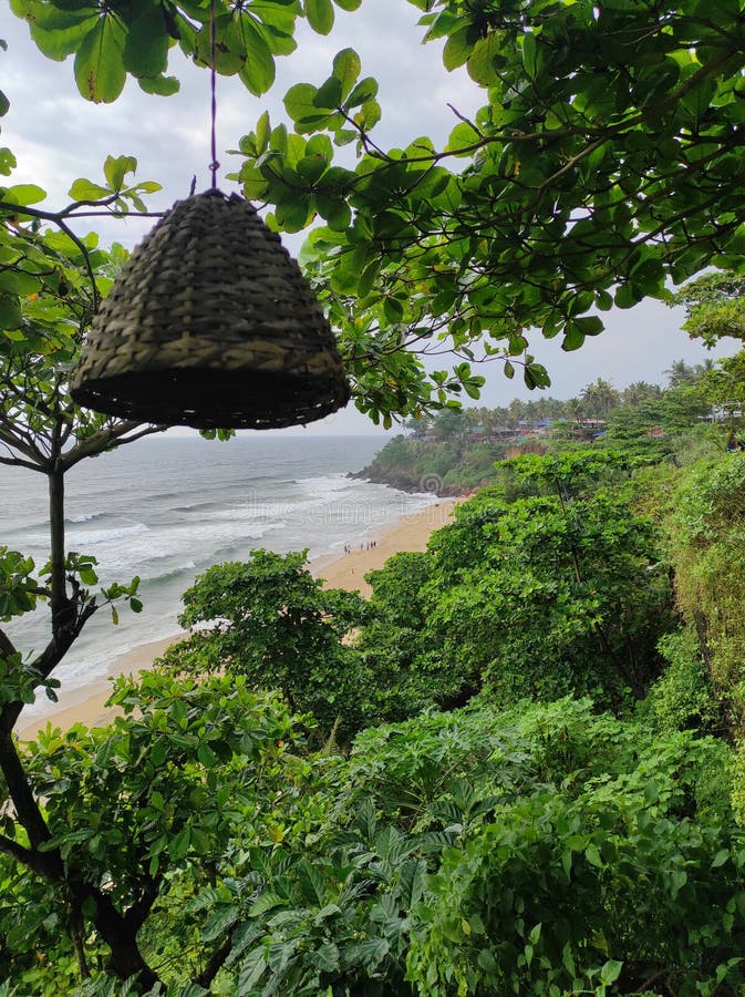 Beautiful Beach View at Varkala Cliff Stock Image - Image of cliff ...