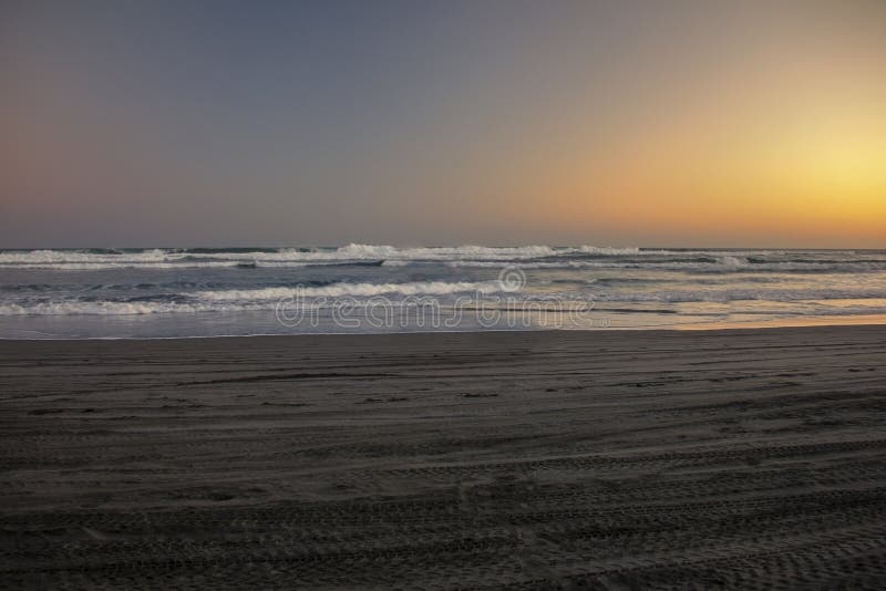 Beautiful Beach Views, Calm and Clean at Sunset Stock Image - Image of ...