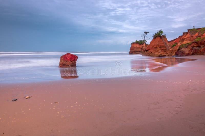 Beautiful Beach Views with Beautiful Sand in Indonesia Stock Image ...