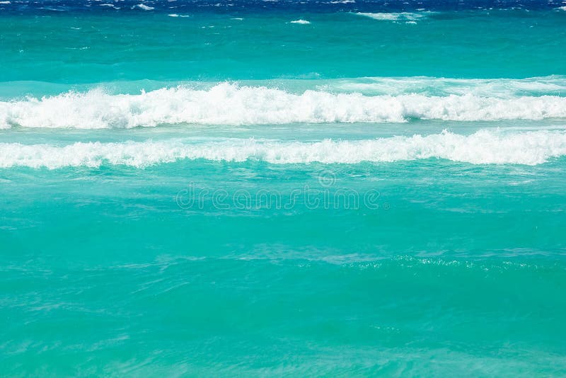 Beautiful Beach with Waves in the Nature of the Background Stock Photo ...