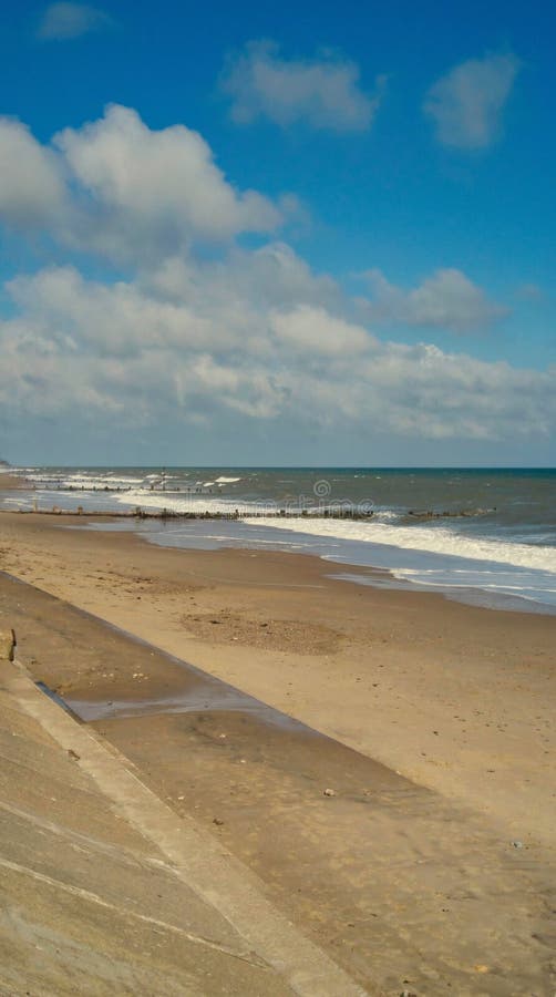 Beautiful Beach at Waxham in Norfolk Stock Image - Image of vacation ...