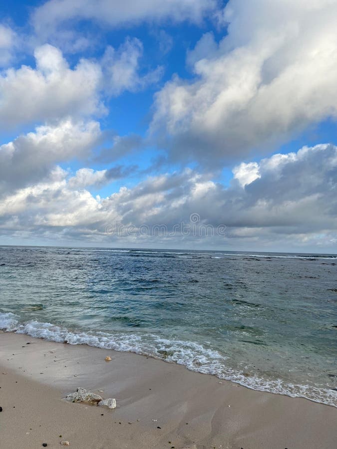 Beautiful Beach with Wide View in Bali Stock Photo - Image of beach ...