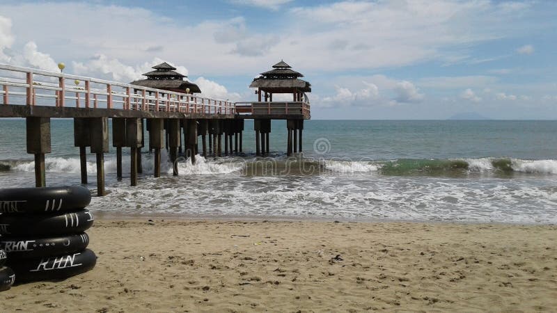 Beautiful Beachbeautiful View on the Edge of the Pier Stock Photo ...