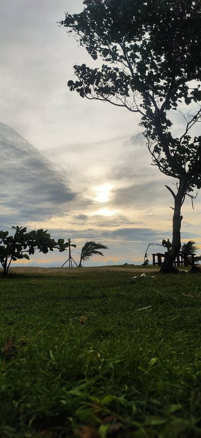 Beautiful Beachfront while Watching the Sunset in the Afternoon Stock ...