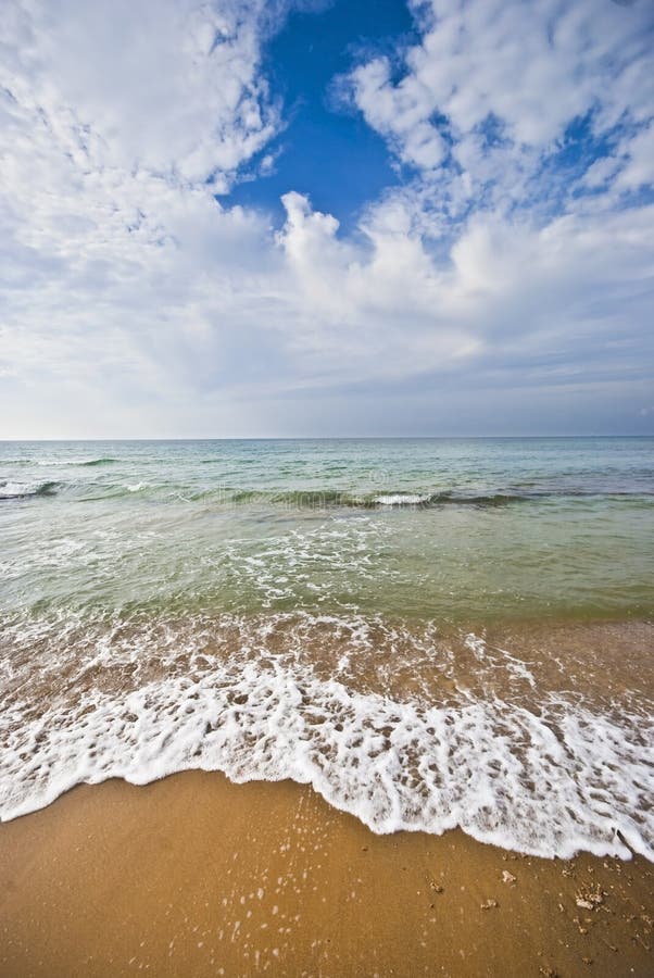 Beautiful bech stock photo. Image of cloudy, calm, explosion - 12447684