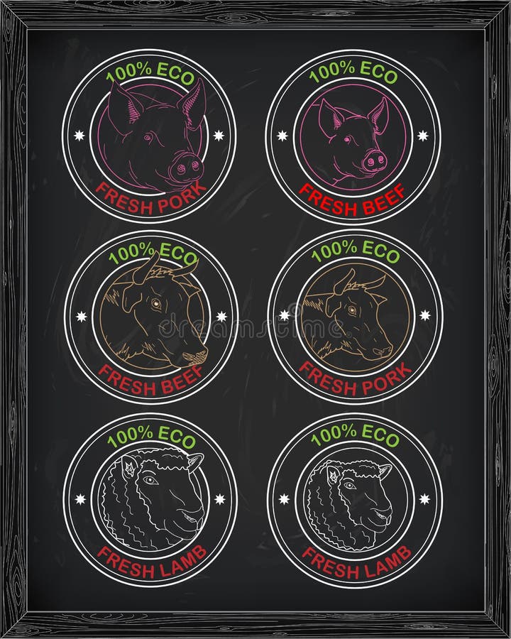 Beautiful Beef Icon, Pork, Lamb Stock Vector - Illustration of icon ...