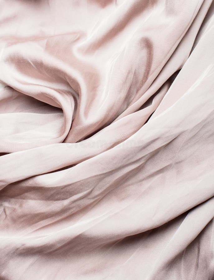 Beautiful Beige Texture of Folded Silk Cloth Stock Image - Image of ...