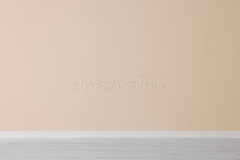 Beautiful Beige Wall in Clean Empty Room Stock Photo - Image of indoor ...
