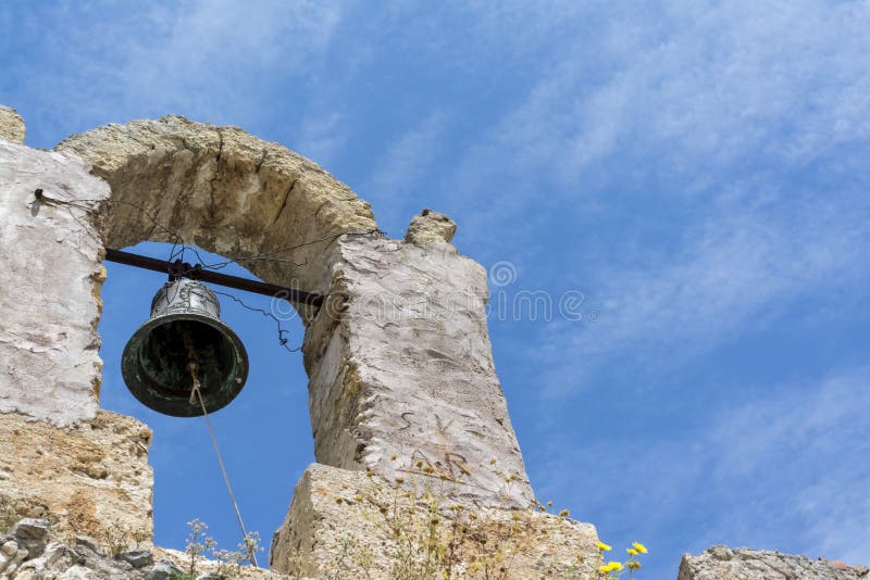 Beautiful bell in old arch stock image. Image of tourism - 118716743