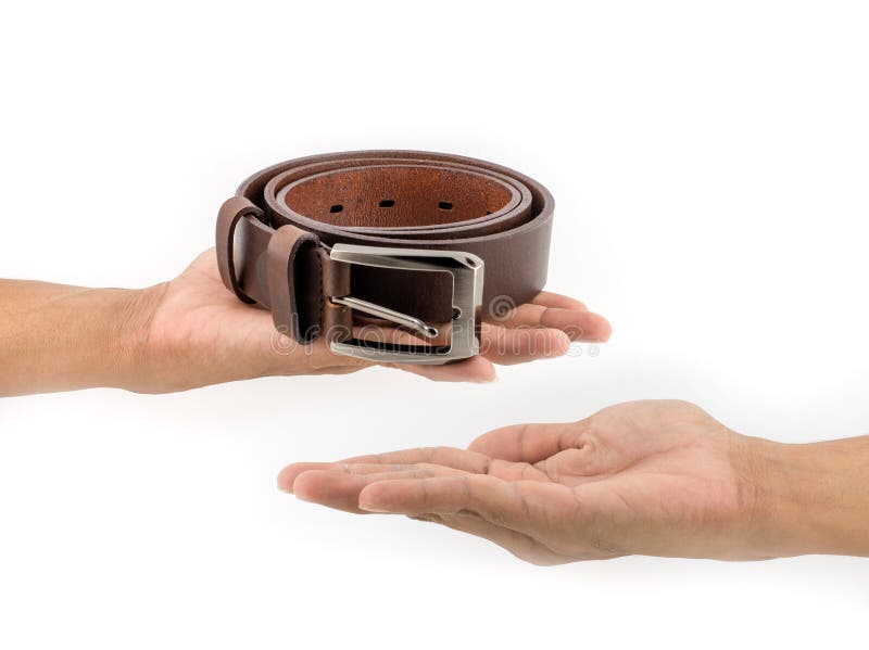 Beautiful belt in hand. stock image. Image of clothing - 96016373
