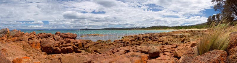 Bicheno, a Beautiful Coastal Town, Tasmania, Australia. Stock Photo ...