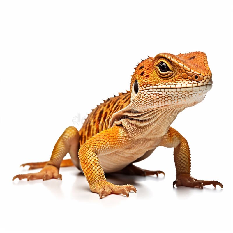 Beautiful Big Beast Lizard Looking Forward is Shown in Full Length, Ai ...