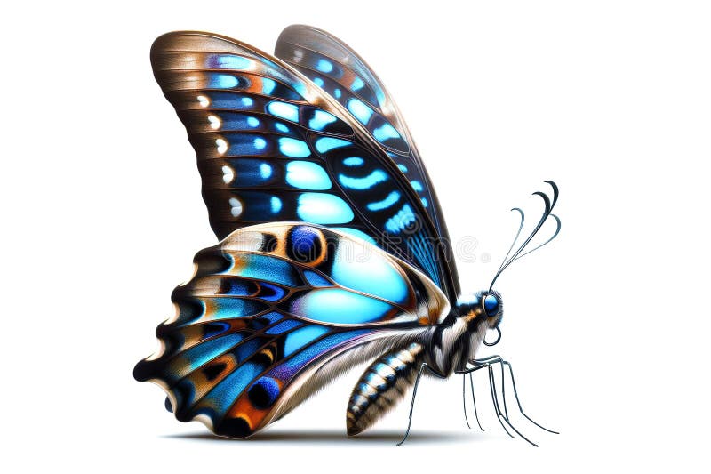 A Beautiful, Big, Colorful Butterfly. Stock Illustration - Illustration ...