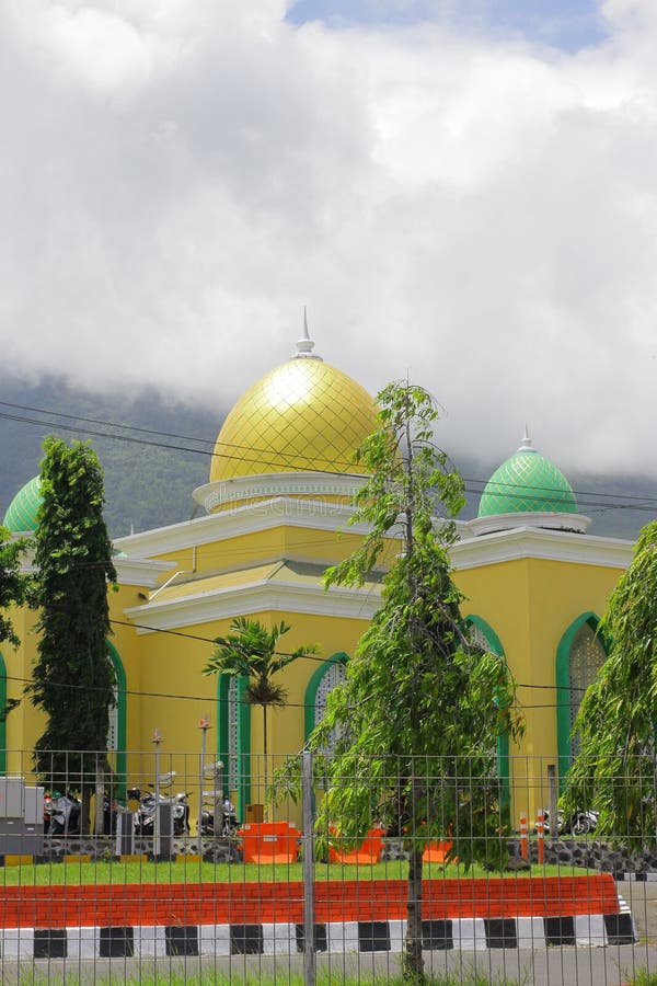 Beautiful big mosque. stock photo. Image of brightly - 210836018