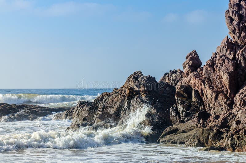 Beautiful Big Rock on a Beach Stock Image - Image of light, color: 66941069