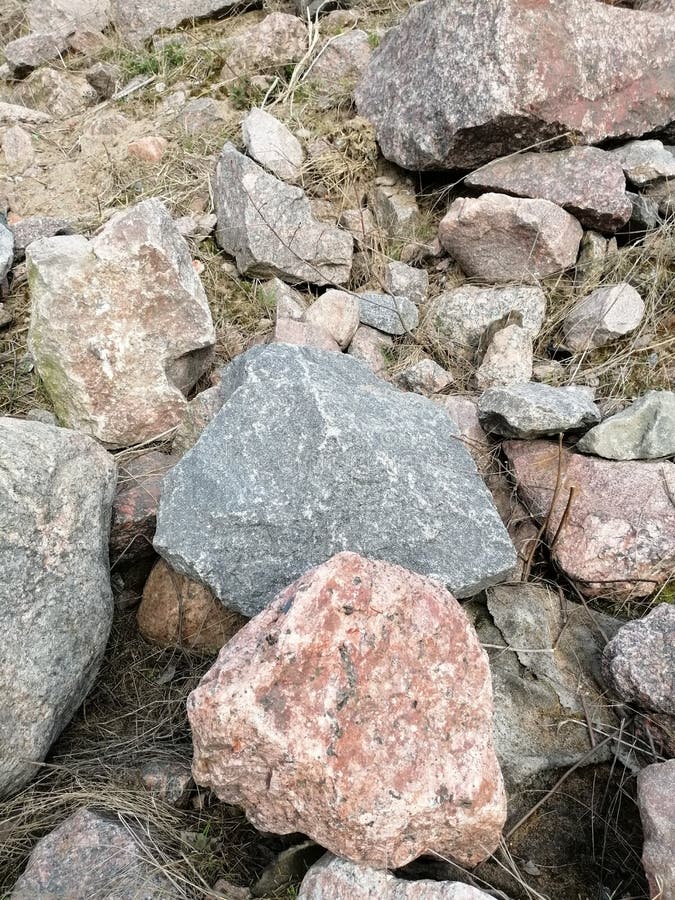 Beautiful Big Old Granite Stones Stock Image - Image of rough, stone ...