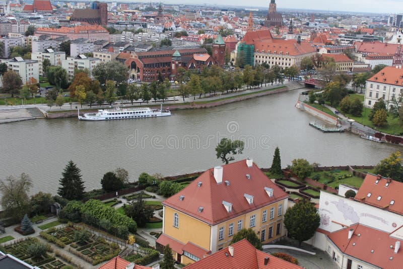 Beautiful Big View of Wroclaw Stock Image - Image of afternoon, wroclaw ...