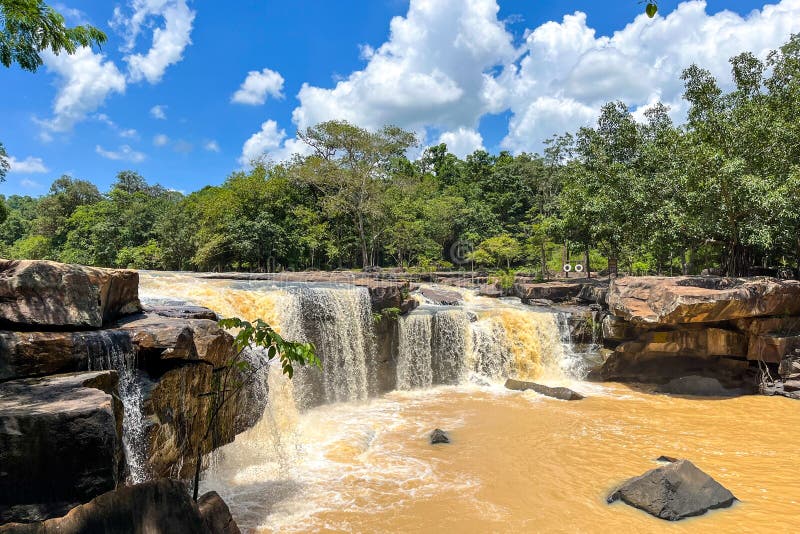 Beautiful Big Waterfall in Thailand Stock Image - Image of creek ...