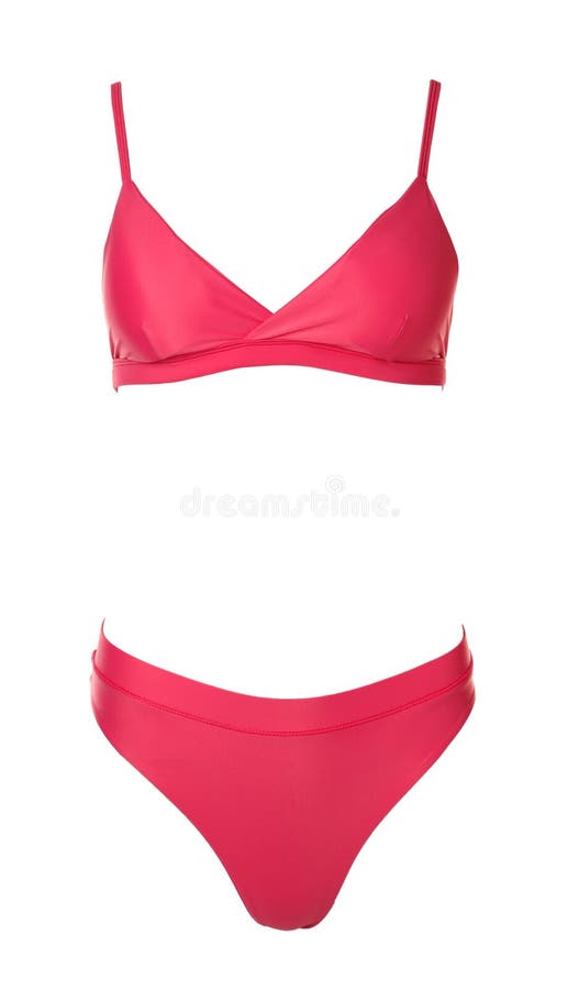 Beautiful Bikini Isolated On White Stylish Swimsuit Stock Image