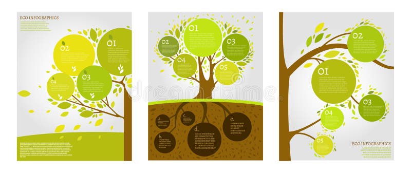 Beautiful Bio Infographics with Trees and Branches. Stock Vector ...