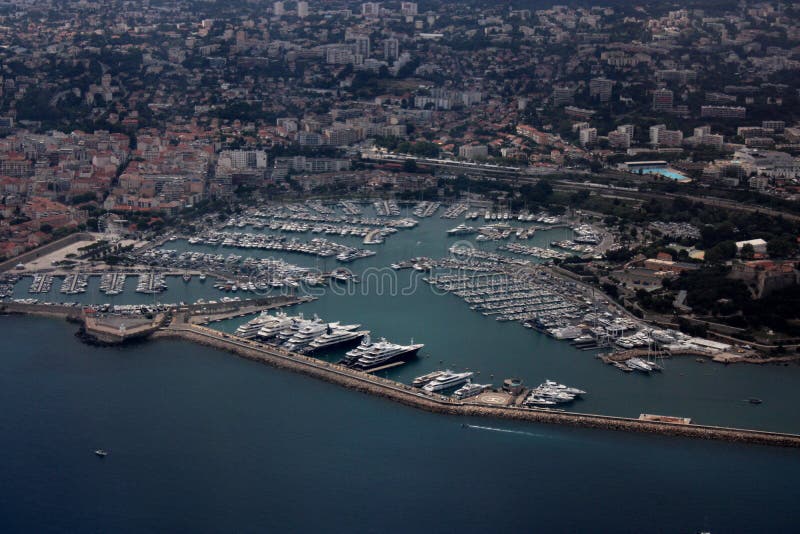 Beautiful Bird S Eye View of Harbor and Cityscape Stock Photo - Image ...