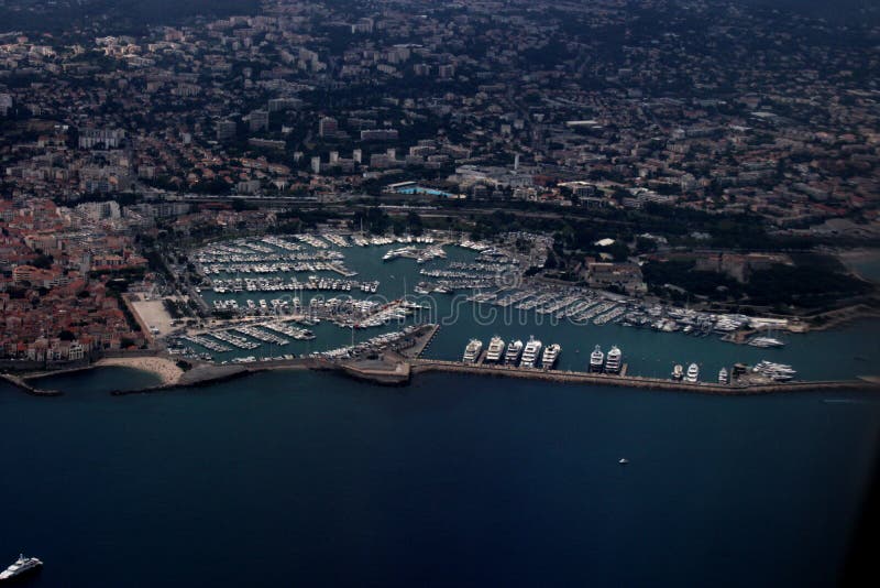Beautiful Bird S Eye View of Harbor and Cityscape Stock Image - Image ...