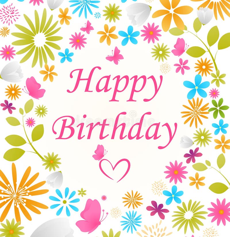 Beautiful Birthday Card Vector Stock Vector - Illustration of ...