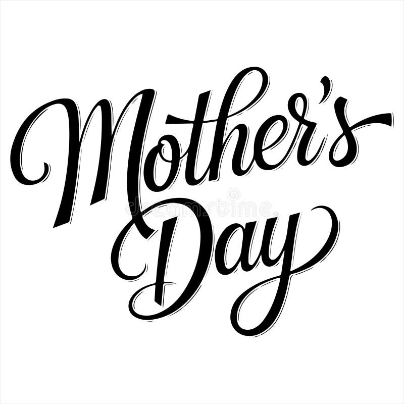 Beautiful Black Mother S Day Script Text Stock Illustration ...