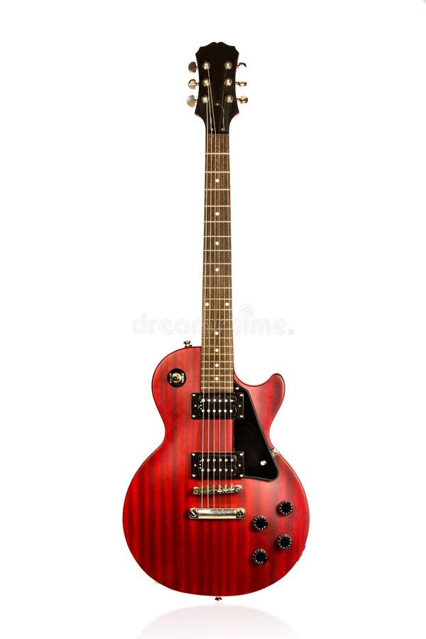 Beautiful Black and Red Sunburst Electric Guitar Stock Image - Image of ...