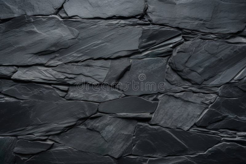 Beautiful Black Slate Background Stone Texture - Generative AI Stock ...