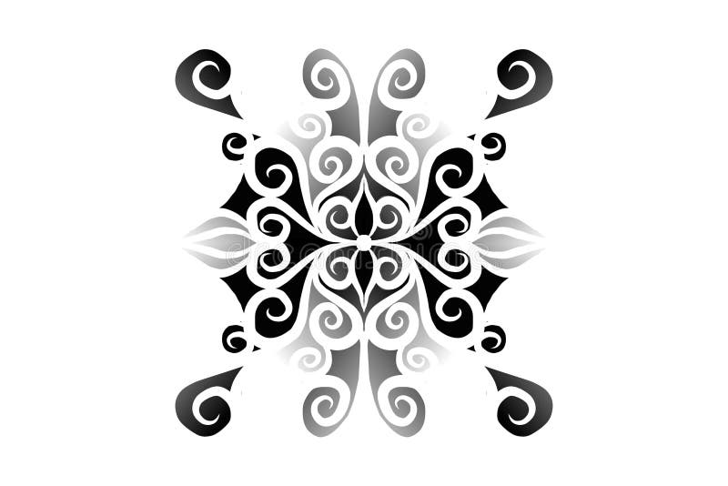 Beautiful Black and White Gradient Tribal Ethnic Batik Design Vector ...