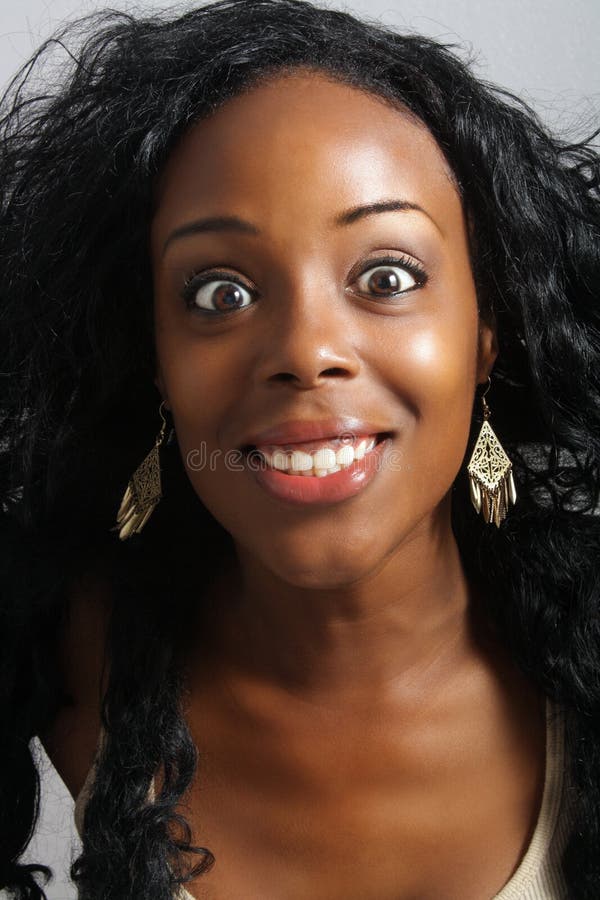 Beautiful Black Woman, Headshot Stock Photo - Image of attractive ...