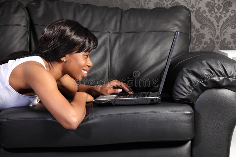 Black Wallpaper Laptop Girl Stock Photos - Free & Royalty-Free Stock ...