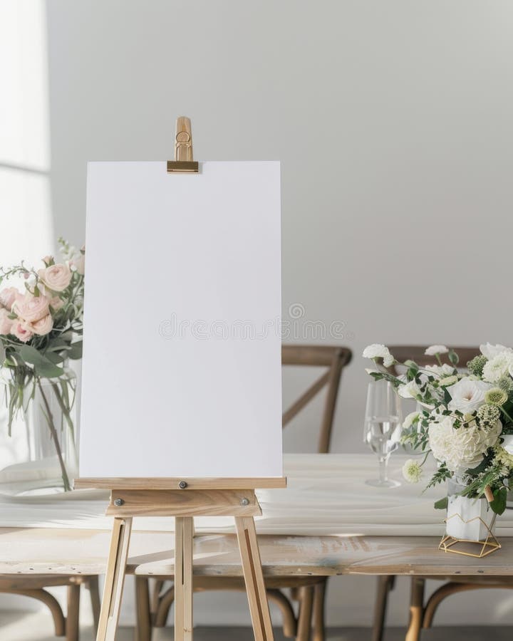 Beautiful Blank Poster Wedding Seating Chart Stock Image - Image of ...