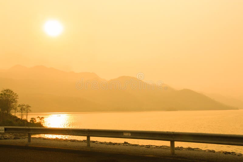 Blazing Sunset in Osborne Bay, Crofton, BC Stock Image - Image of ...