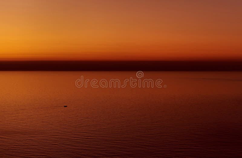 Blazing Sunset in Osborne Bay, Crofton, BC Stock Image - Image of ...