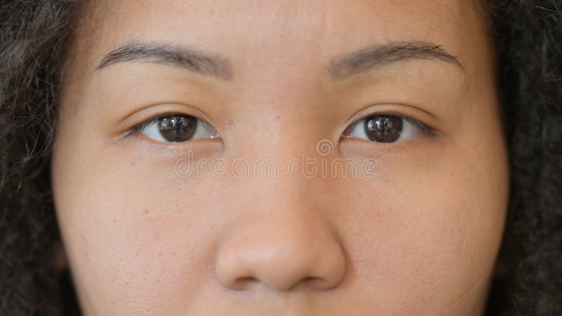 Beautiful Blinking Eyes of African Woman Stock Photo - Image of afro ...