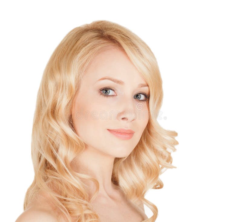 The Beautiful Blonde with an Ideal Face Stock Image - Image of eyes ...