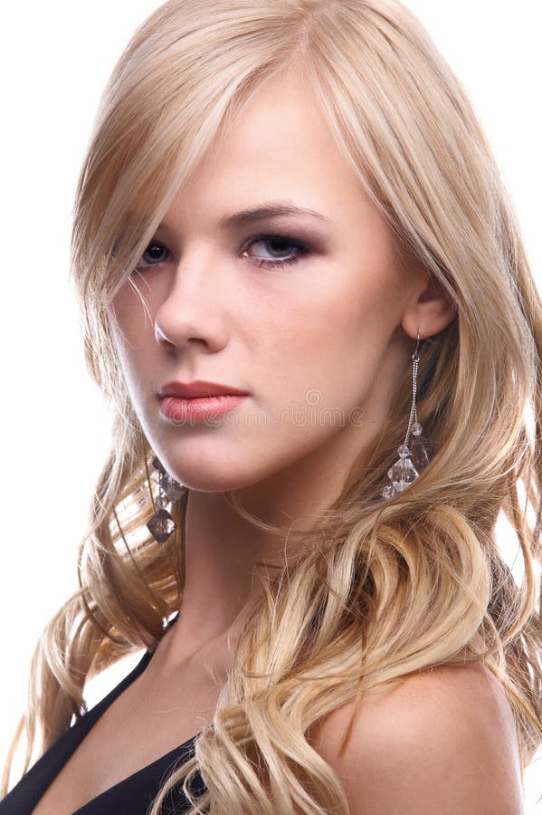 Beautiful blonde model stock image. Image of dress, people - 12839947