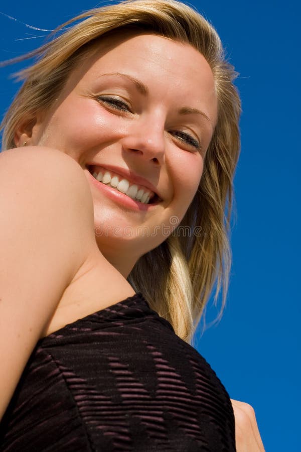 Beautiful Blonde Model Smiling Stock Image - Image of smile, happy: 7865079
