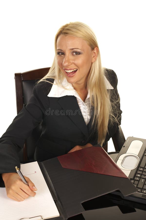 Beautiful Blonde Signing Contract Picture. Image: 1093598