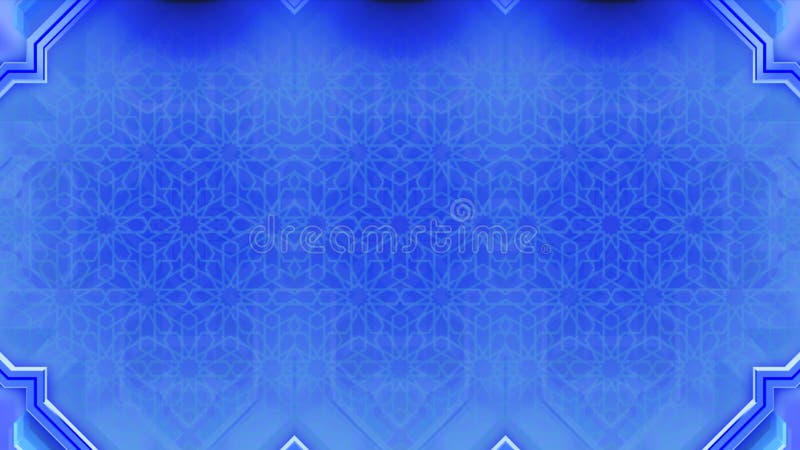 Abstract Blue Islamic Pattern Background Stock Footage - Video of style ...